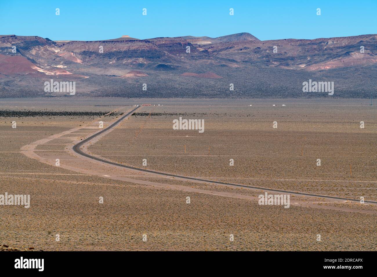 Highway 267 leads into Scotty's Junction in Nevada, USA Stock Photo - Alamy