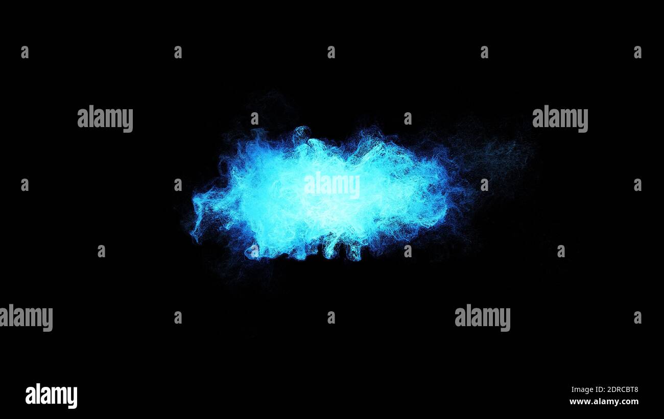 Magic blue fire isolate on dark. 3d rendering Stock Photo - Alamy