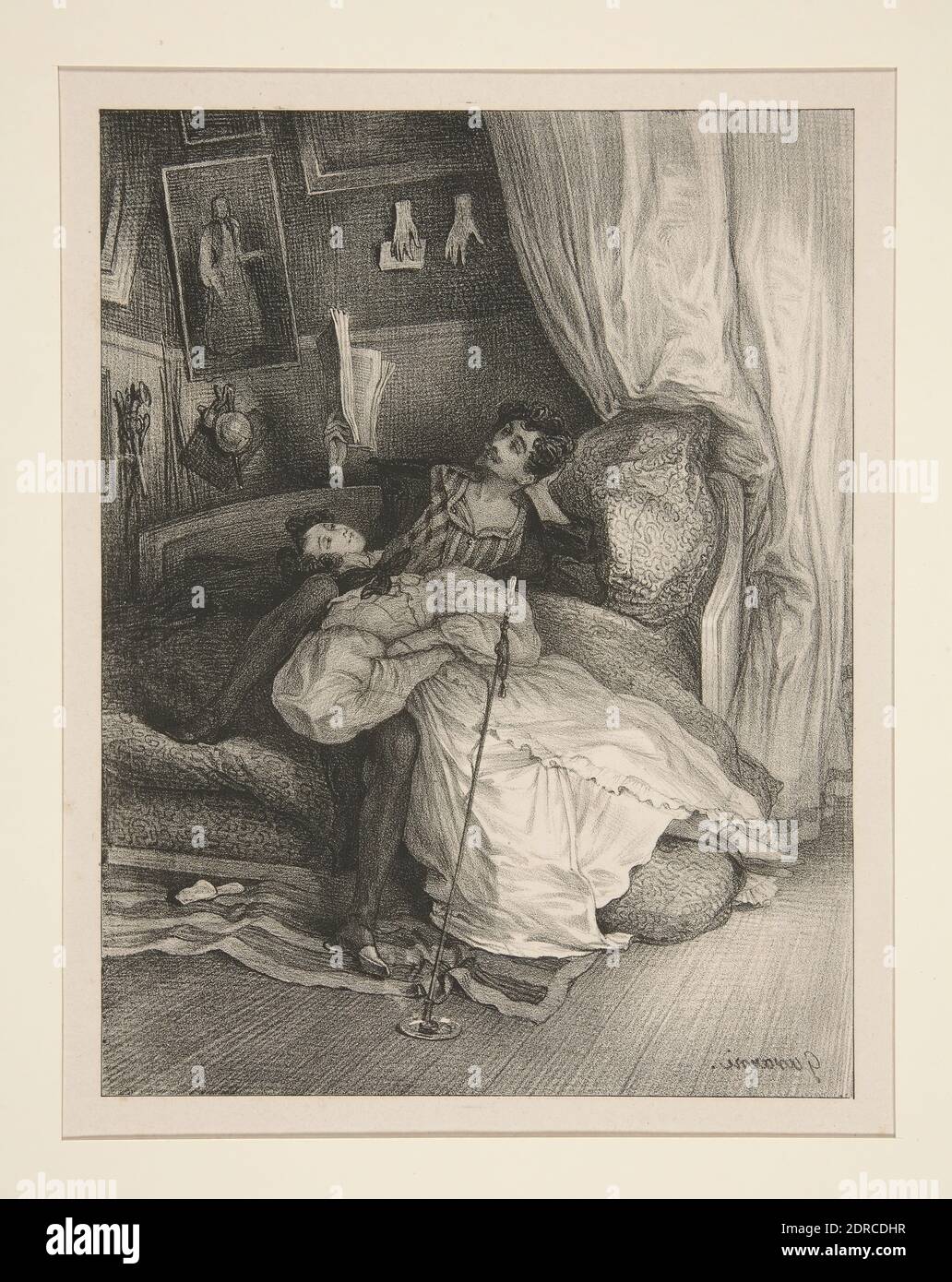Artist: Paul Gavarni, French, 1804–1866, LE ROMAN NOUVEAU. - THE NEW ...