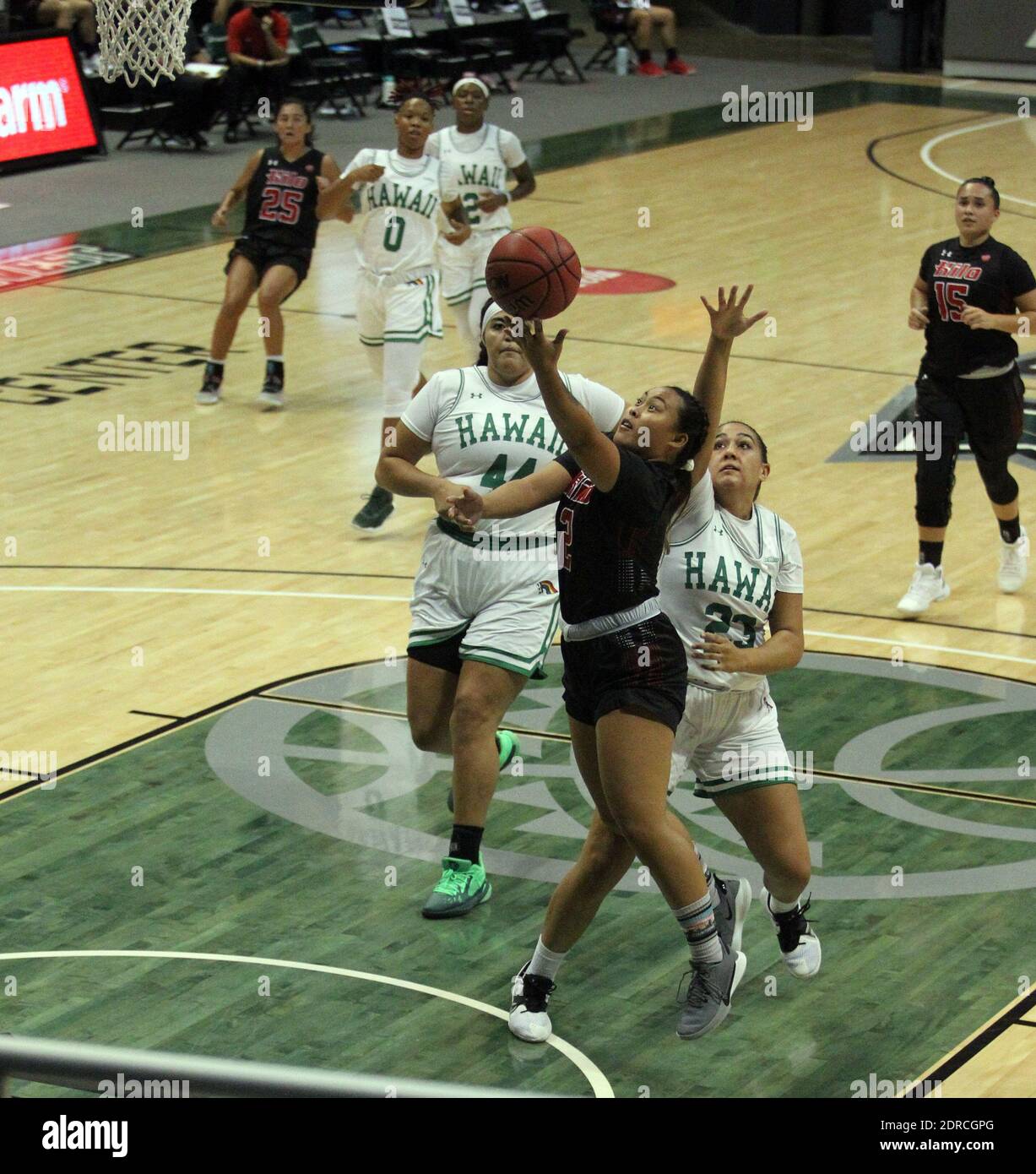 December 20, 2020 - Hawaii -Hilo Vulcans guard Mikayla Tablit #2 slips ...