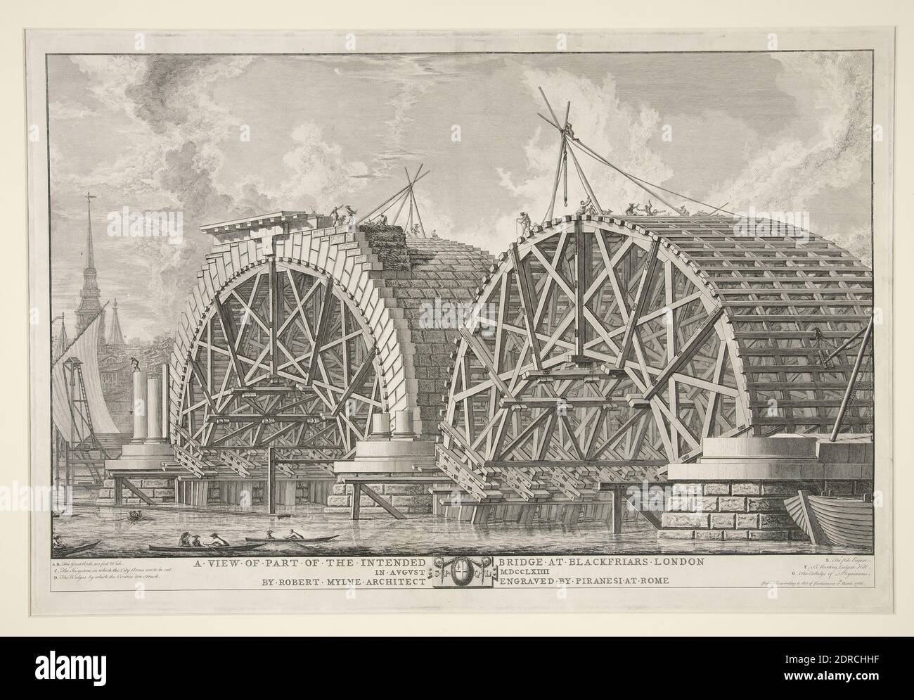 18th century london bridge design hi-res stock photography and images ...