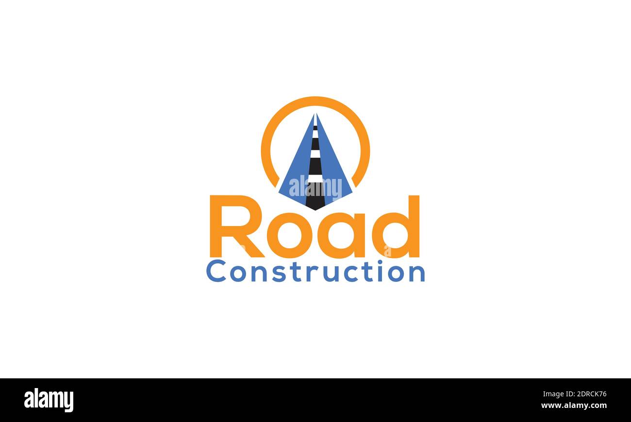 Road Construction Logo Design And Vector Element Template Stock Vector ...