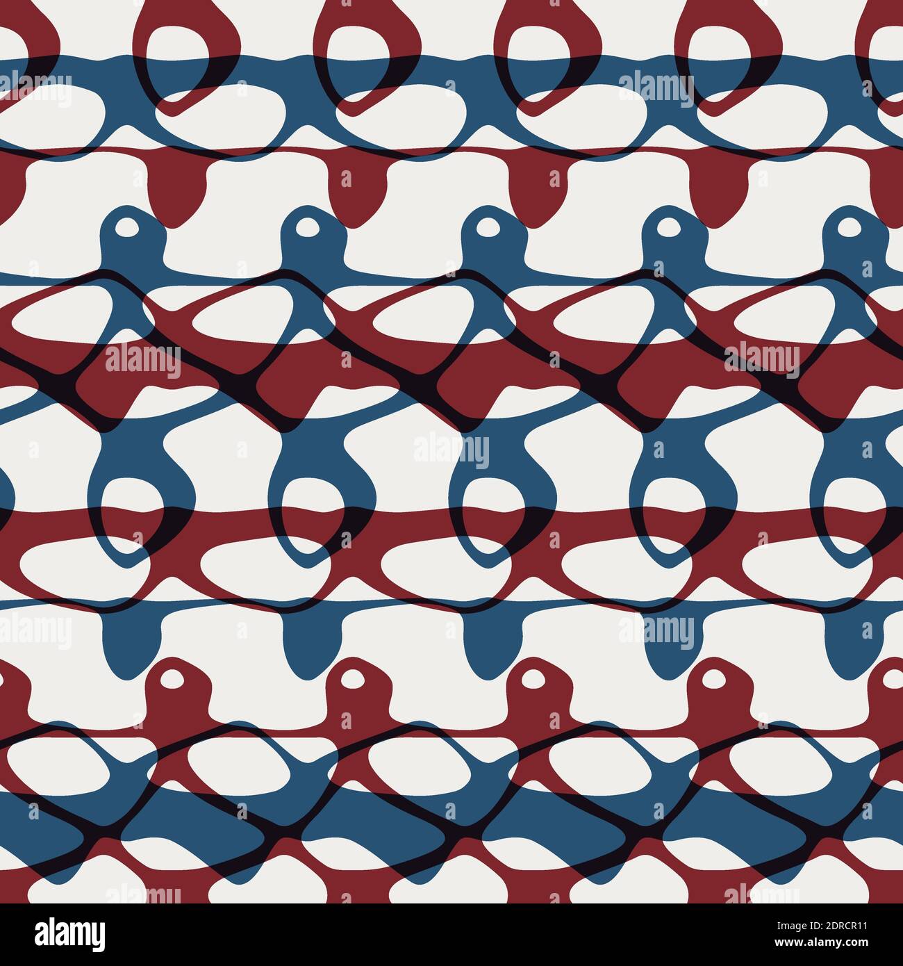 Seamless abstract pattern in red blue black white Stock Photo - Alamy