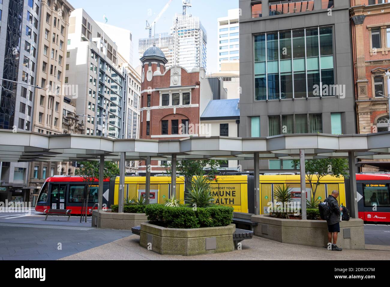 Sydney CBD light rail tram on George Street in Sydney city centre,NSW ...