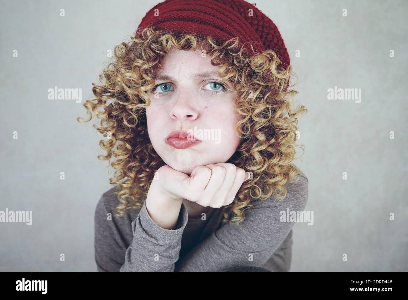 Woman cheeks puffing up hi-res stock photography and images - Alamy