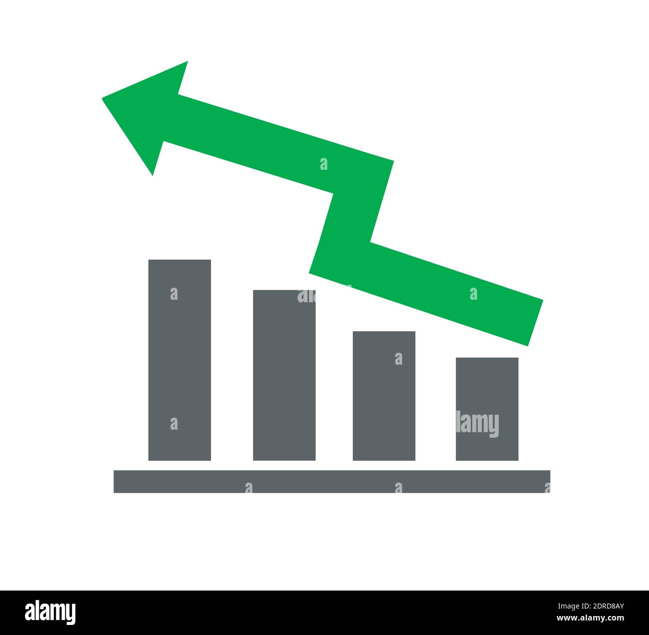 Vector growing graph icon Stock Vector Image & Art - Alamy