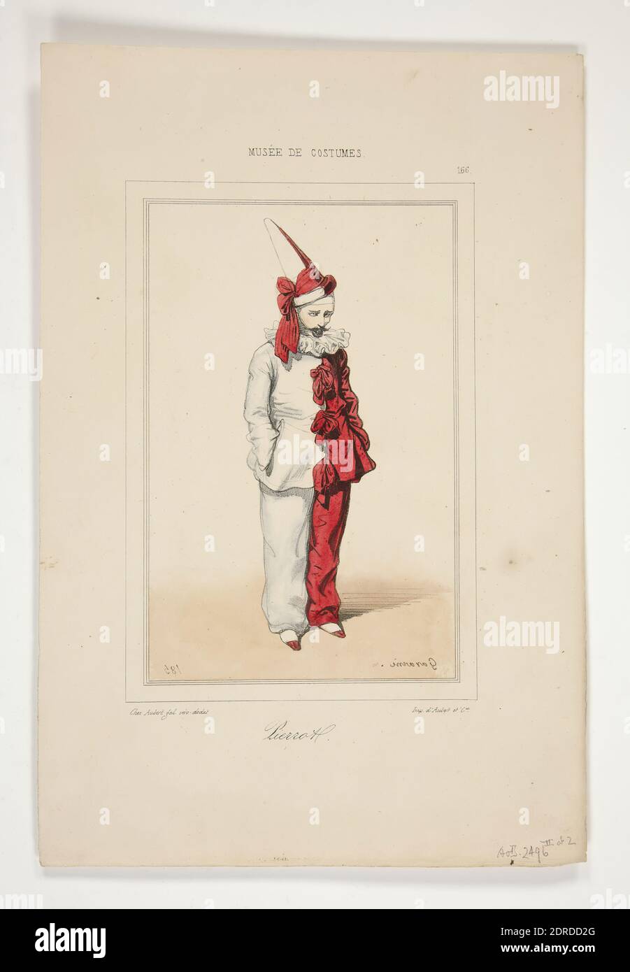 Artist: Paul Gavarni, French, 1804–1866, PIERROT., Lithograph, colored ...