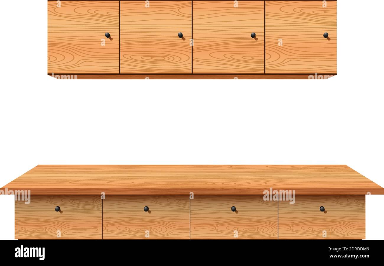 New wooden countertop Stock Vector Images - Alamy