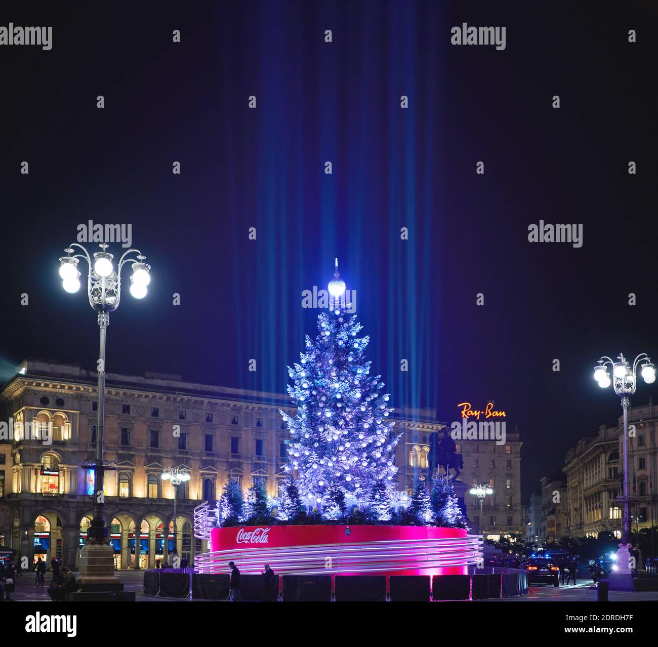 Milan, Italy - December, 15, 2020: Christmas tree in front of Milan ...