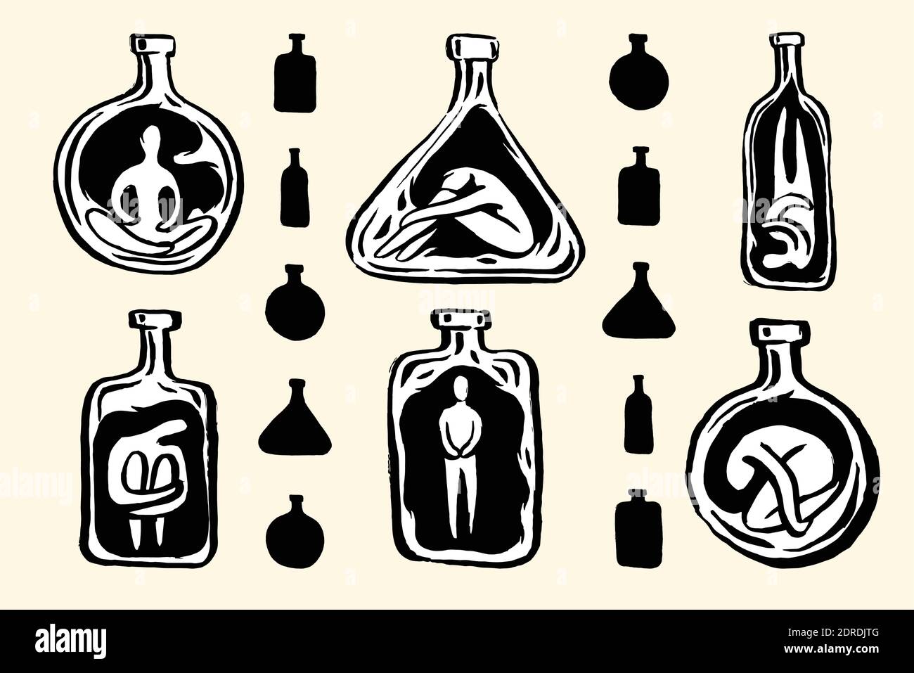 Inside loneliness Stock Vector Images - Alamy