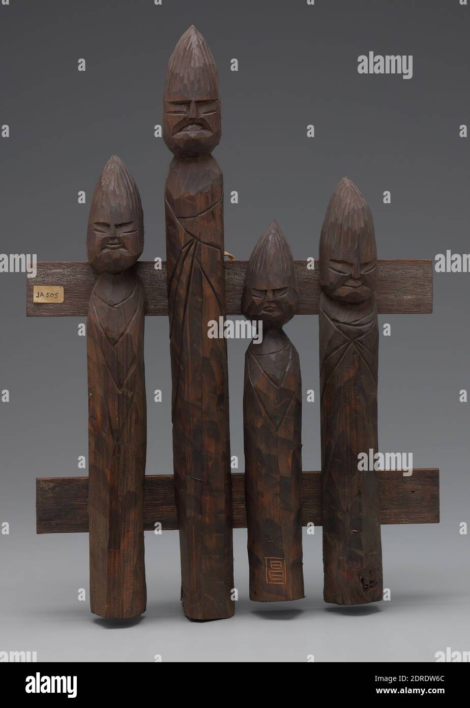 Artist, style of: Enkū, Japanese, 1628–1695, Wood stick figures, 18th ...