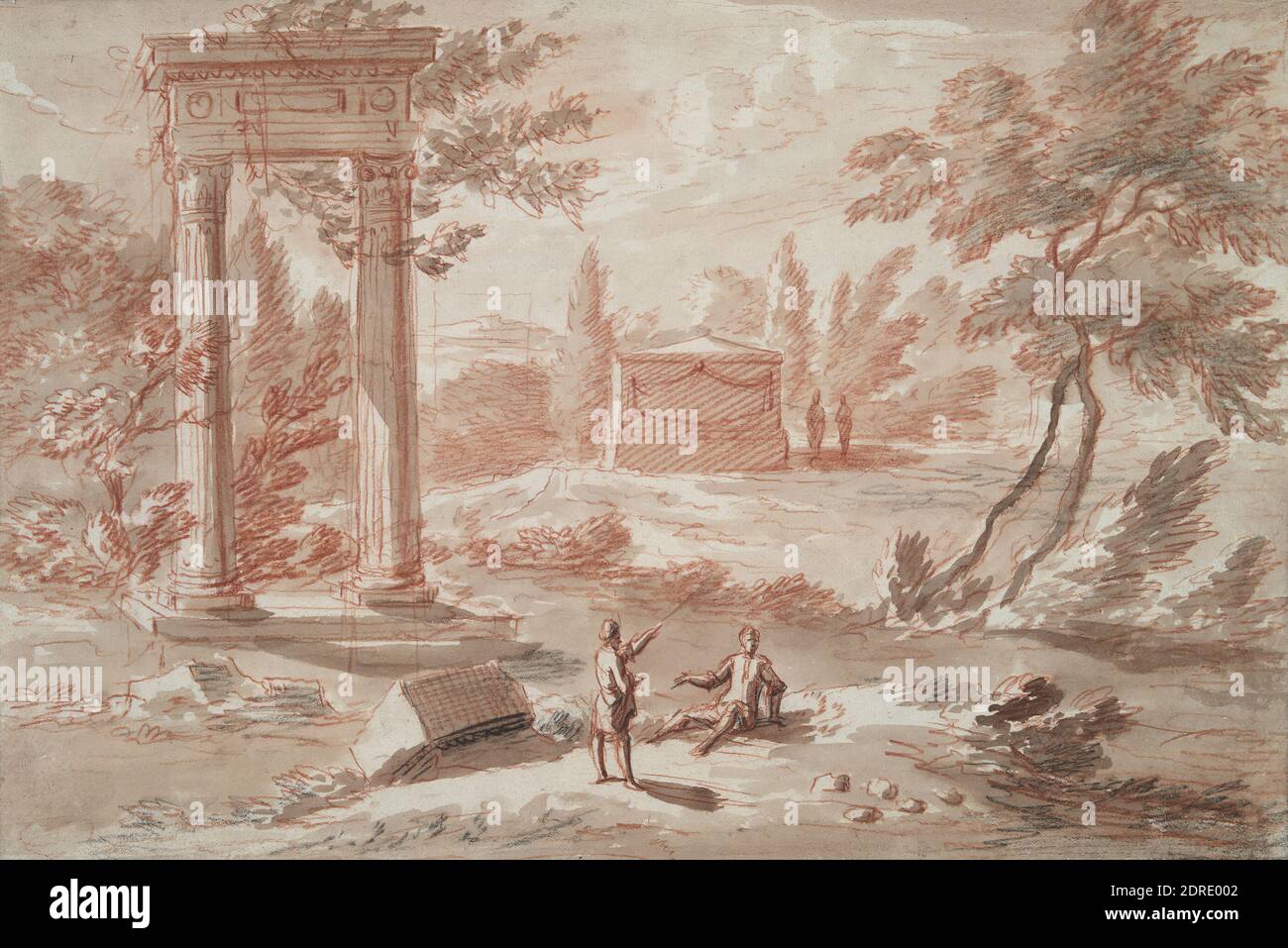 Artist: Abraham Rademaker, Dutch, 1675–1735, Landscape with tomb, ruins ...