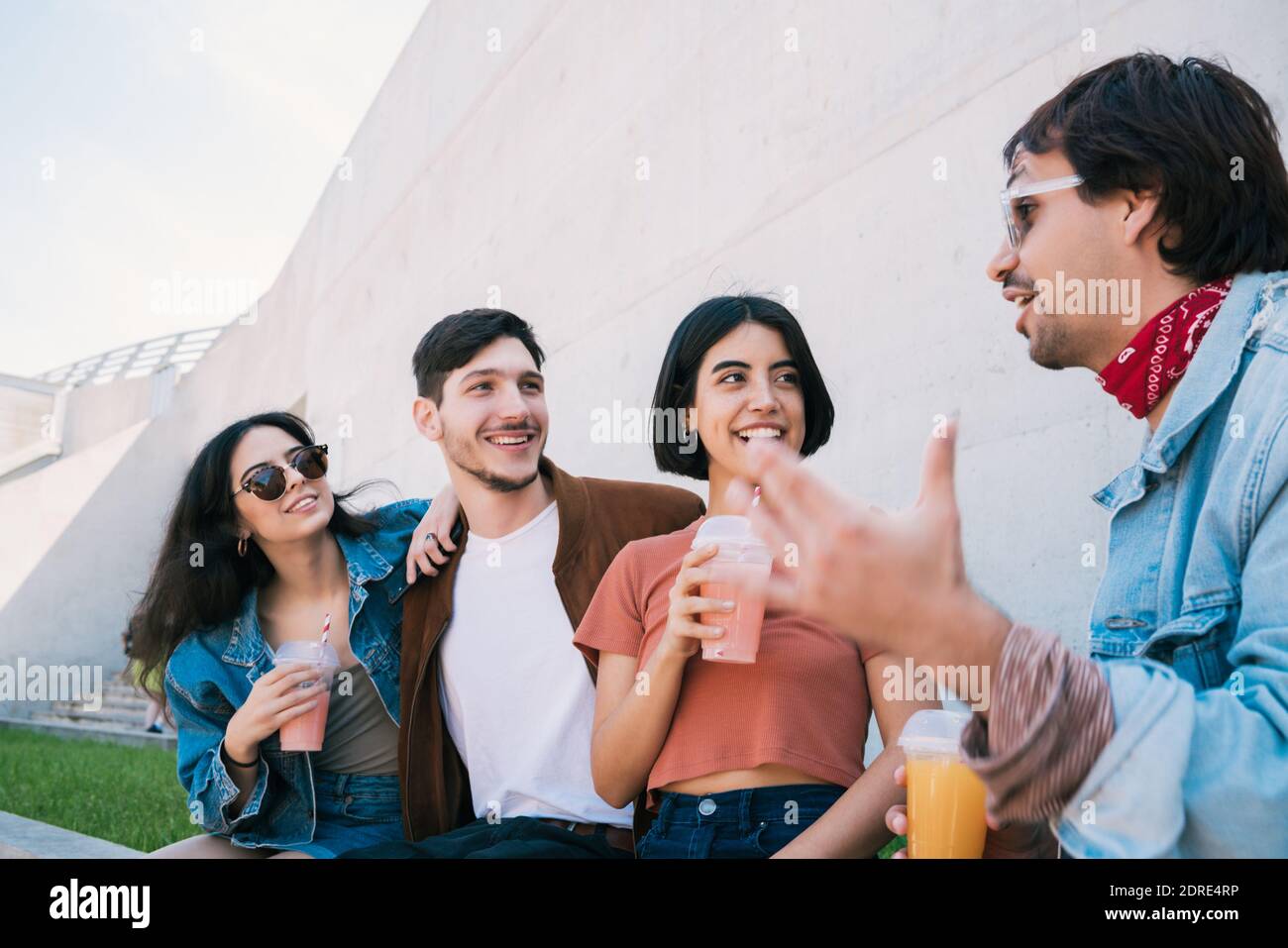 Group of friends having fun together Stock Photo - Alamy