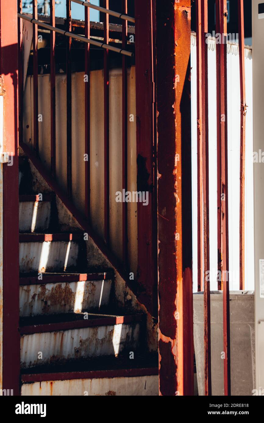 Old metal stairs on side hi-res stock photography and images - Alamy