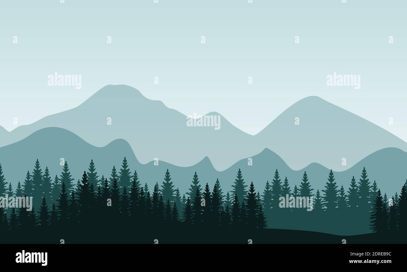 The beautiful nature scenery at sunrise. City vector Stock Vector Image ...