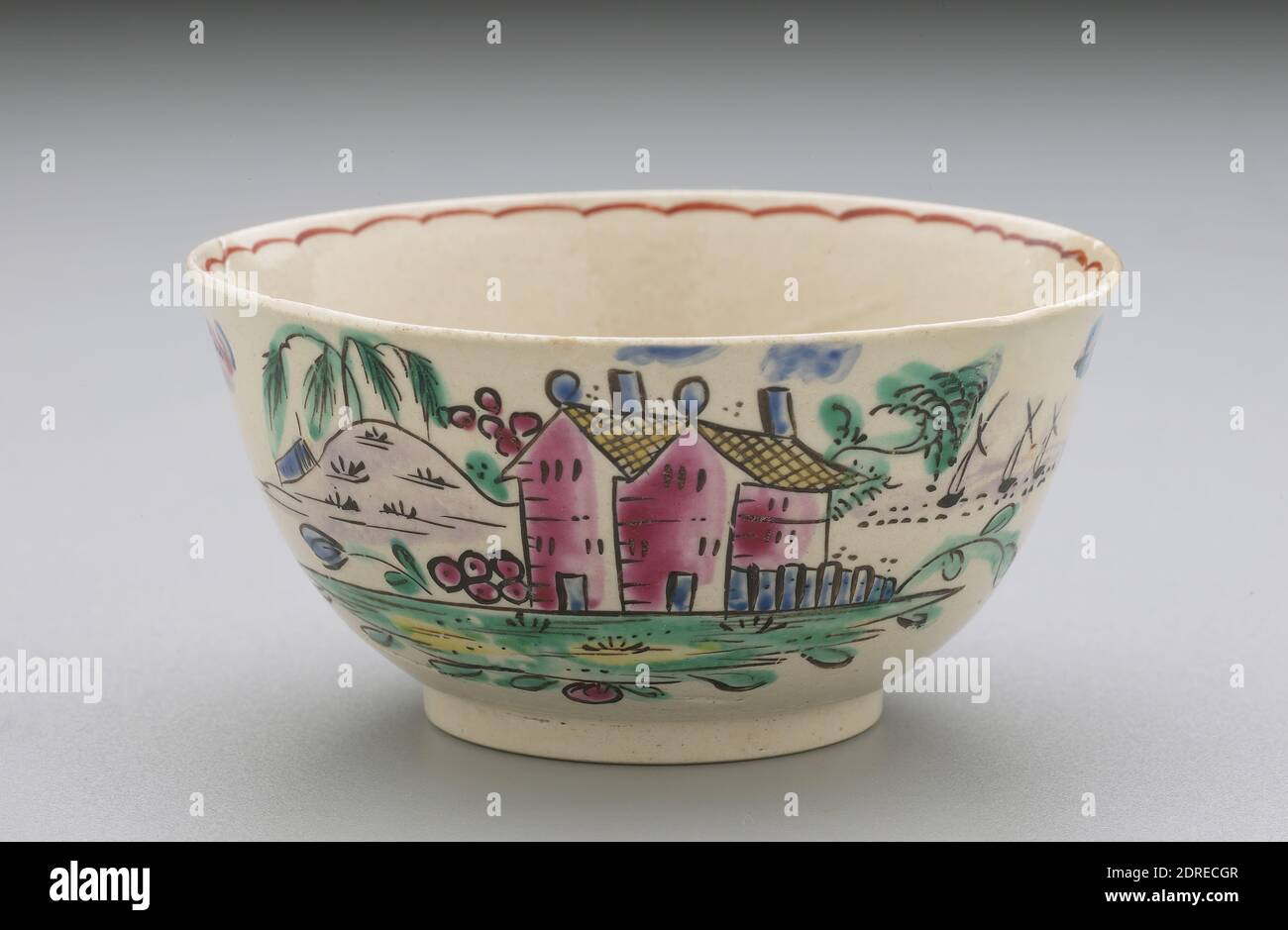 Cup, Salt-glazed stoneware, 1 9/16 in. (3.97 cm), Made in England ...