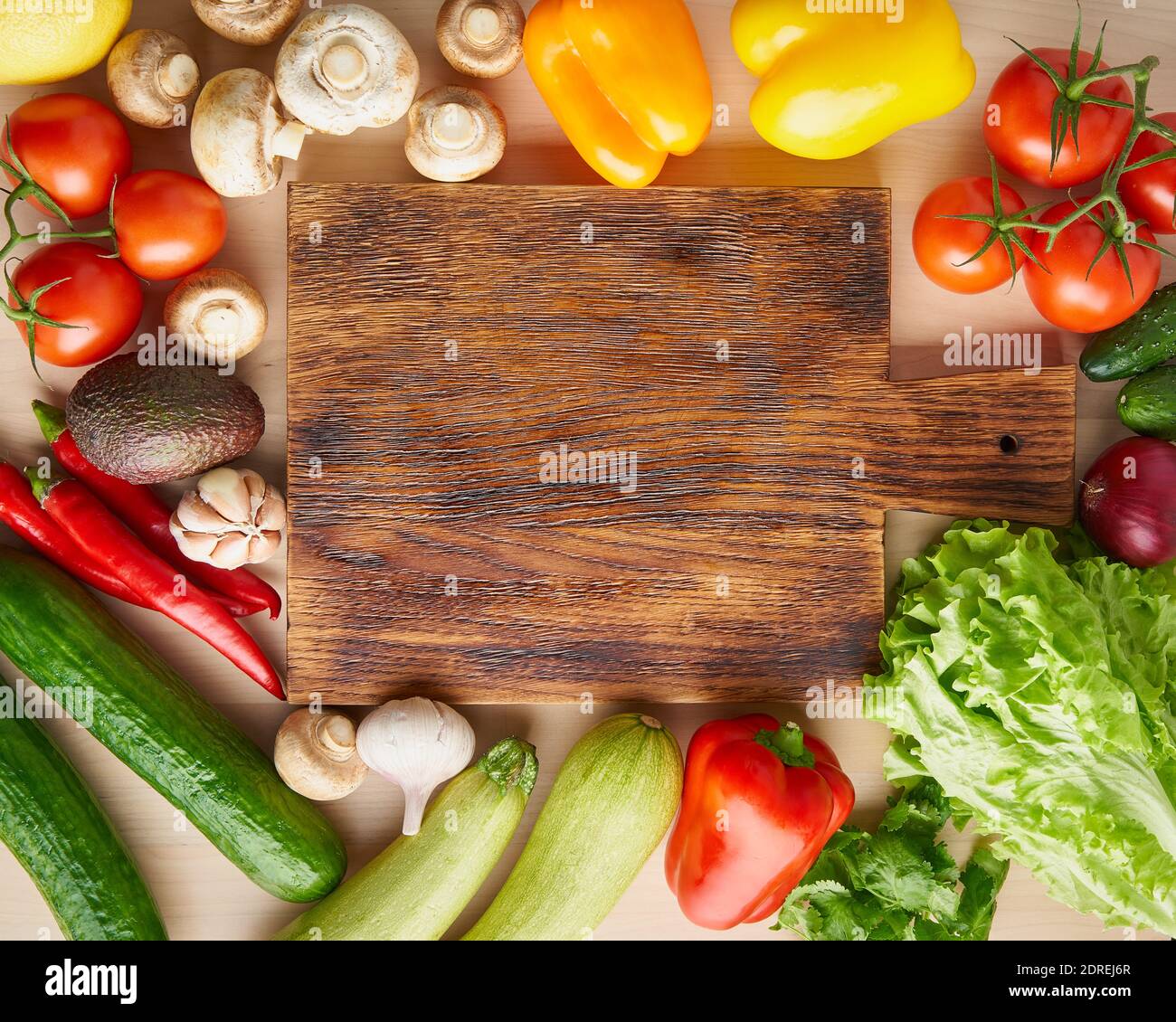 Menu, recipe, mock up, banner. Food ingredient background Stock Photo ...