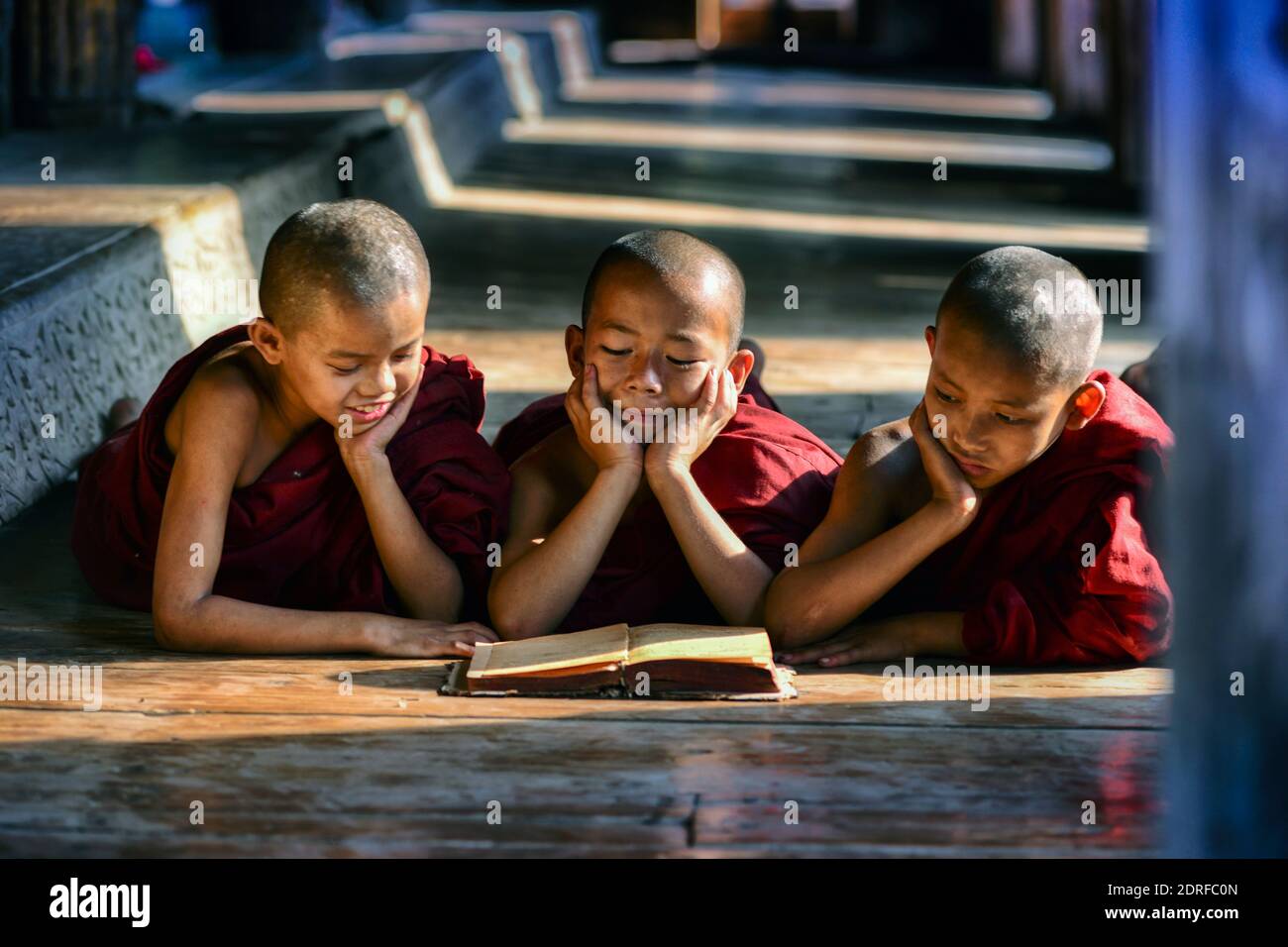 Monks reading book hi-res stock photography and images - Alamy
