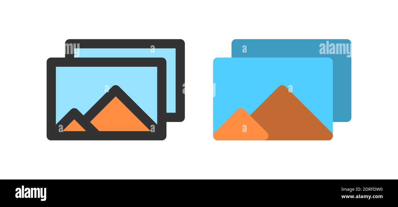 photos gallery icon vector for user interface element isolated on white ... photos gallery icon vector for user interface element isolated on white ...