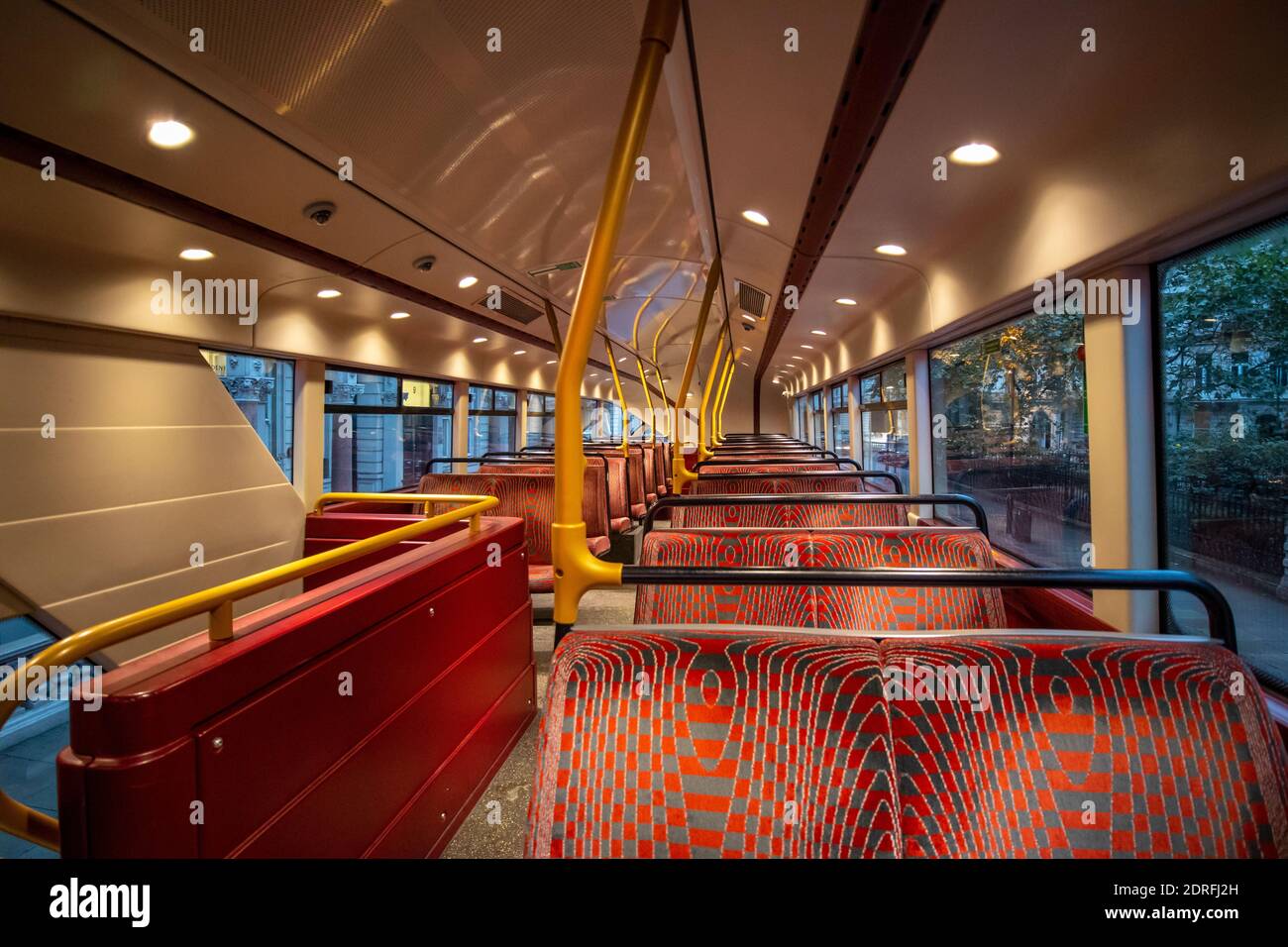 Empty interior london bus hi-res stock photography and images - Alamy