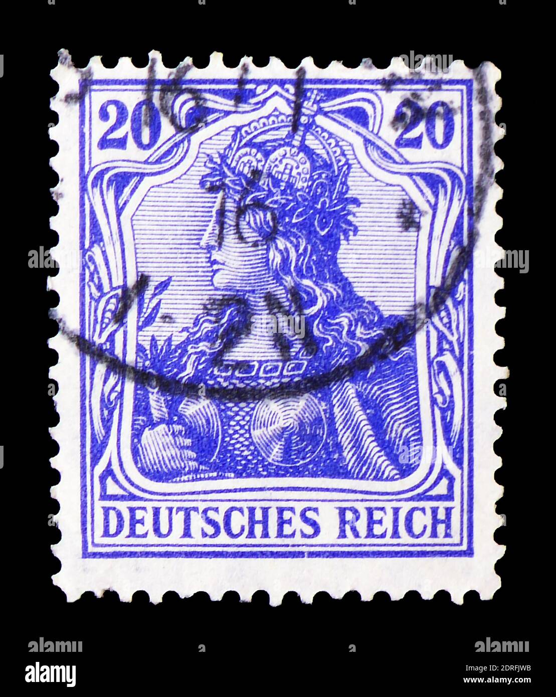 MOSCOW, RUSSIA - FEBRUARY 9, 2019: A stamp printed in Germany, German ...