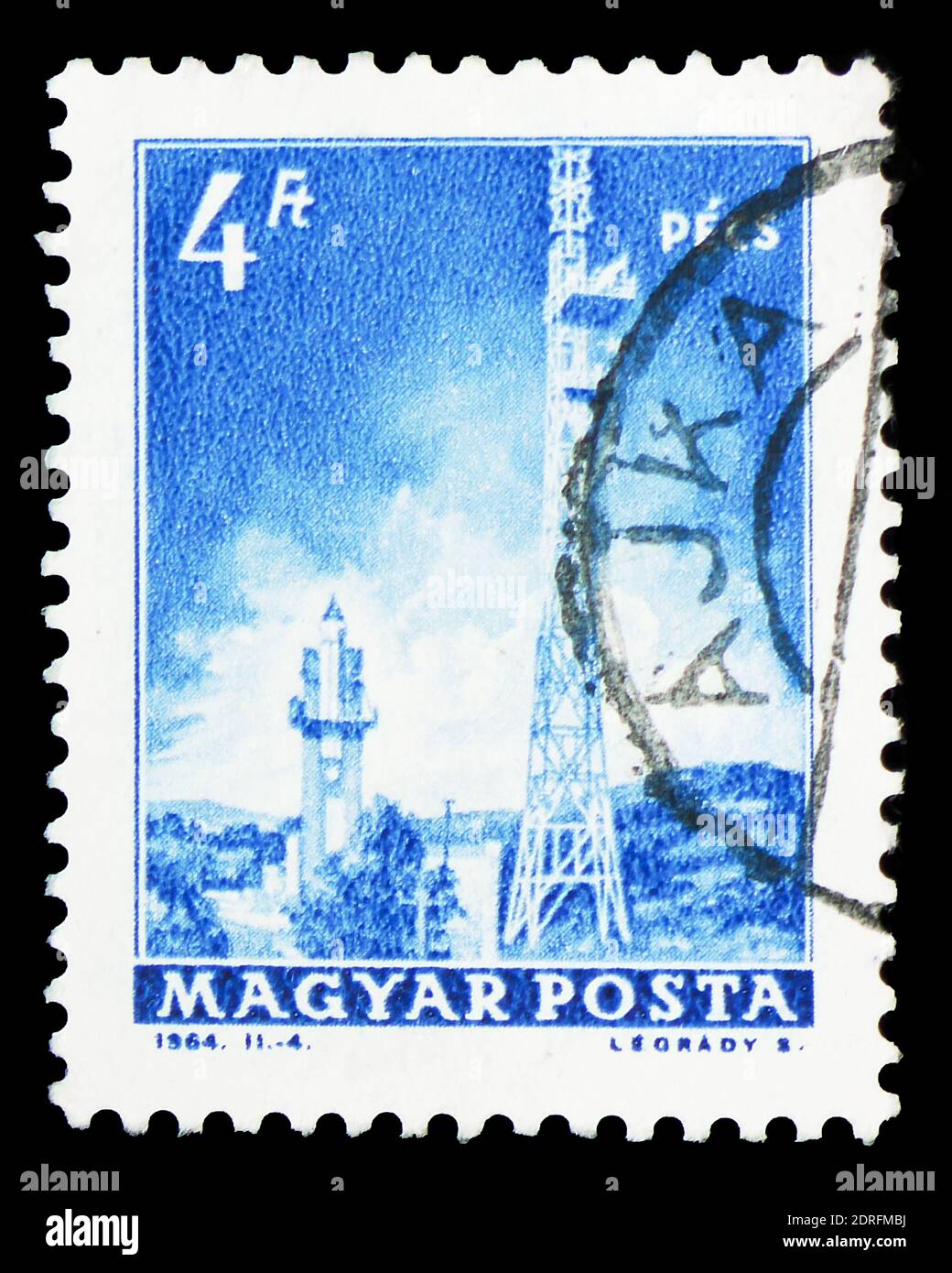 MOSCOW, RUSSIA - FEBRUARY 9, 2019: A stamp printed in Hungary shows ...