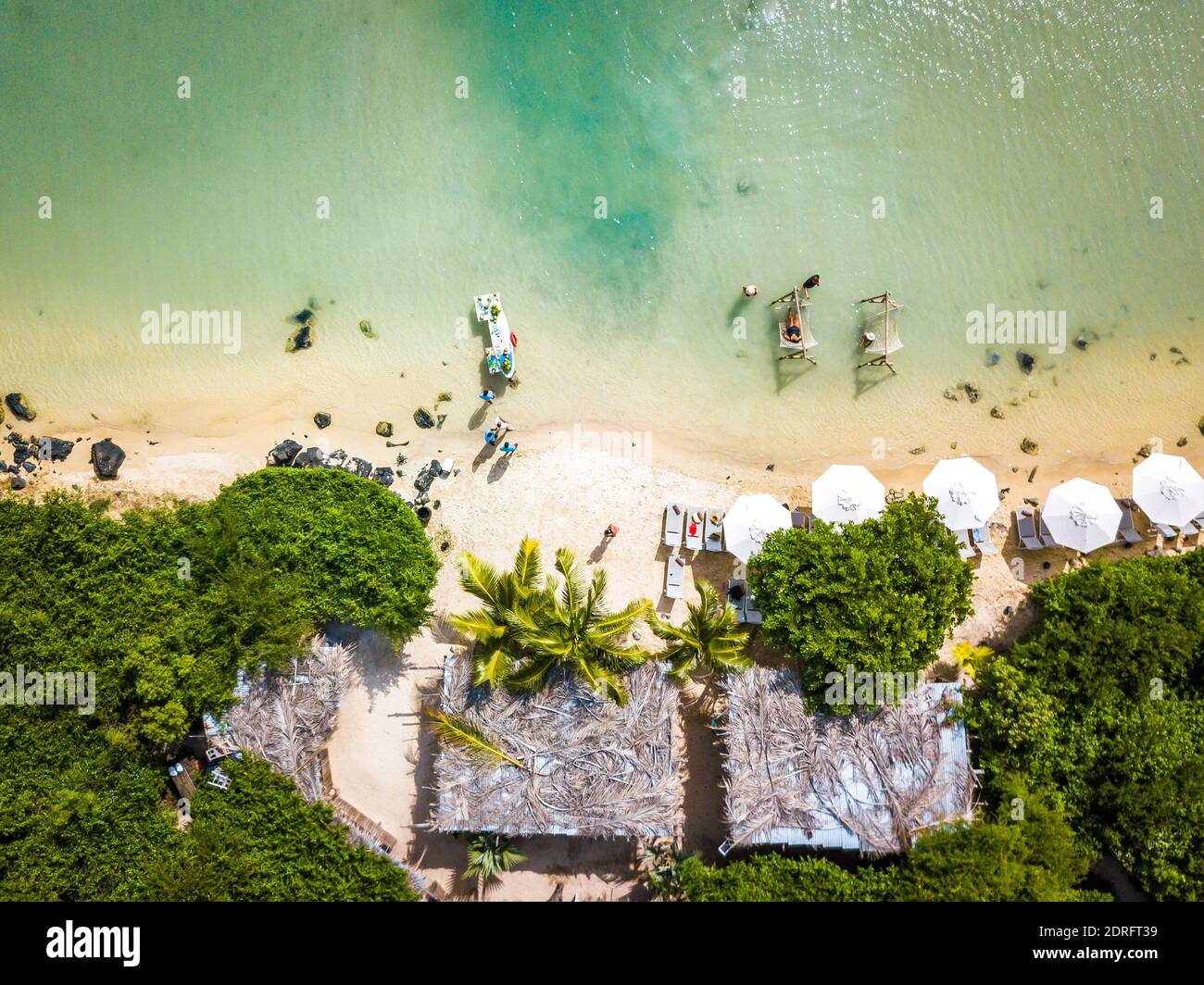 Aerial View Of Beach Stock Photo - Alamy