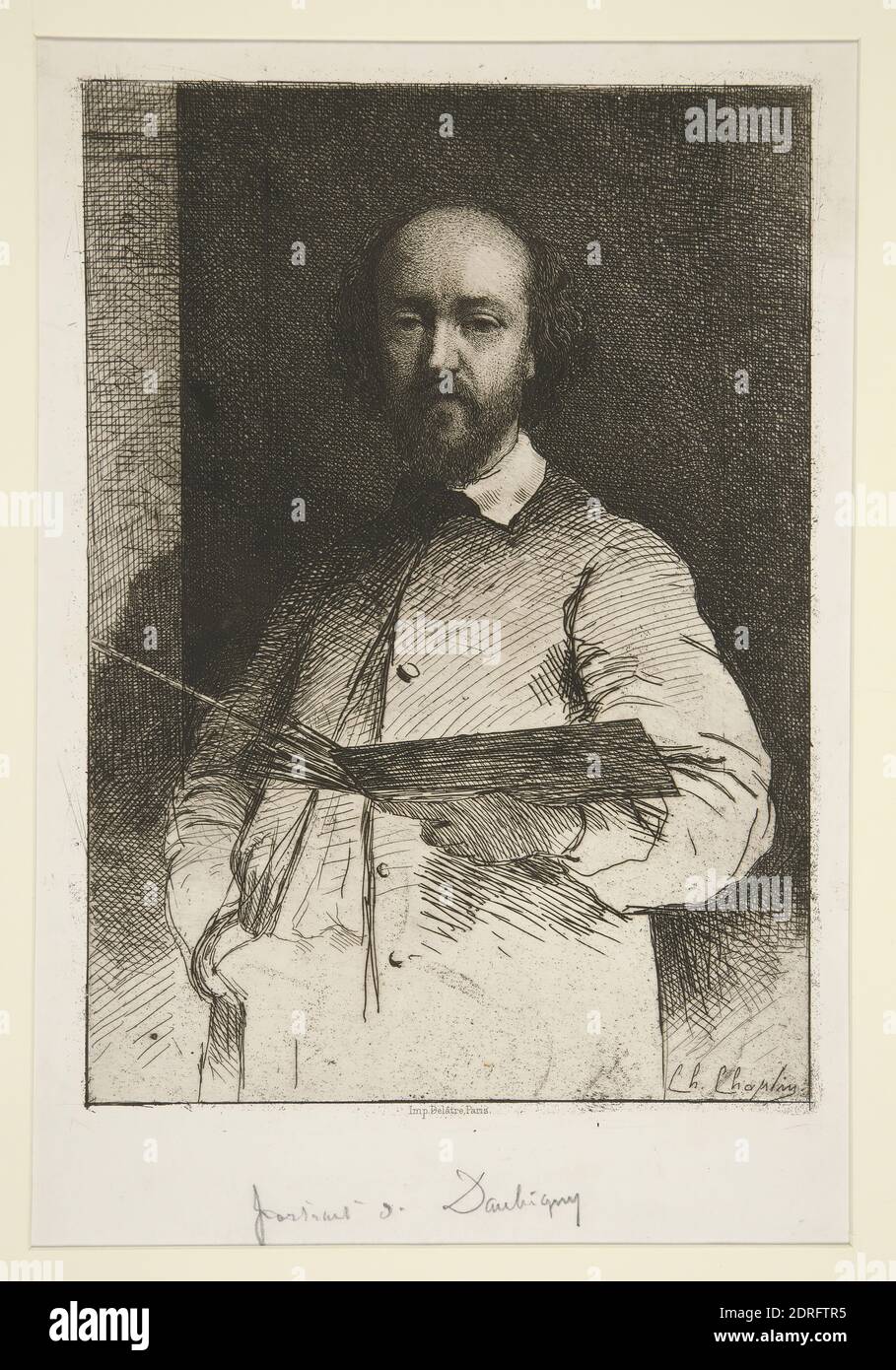 Artist: Charles Joshua Chaplin, French, 1825–1891, Portrait of Daubigny ...