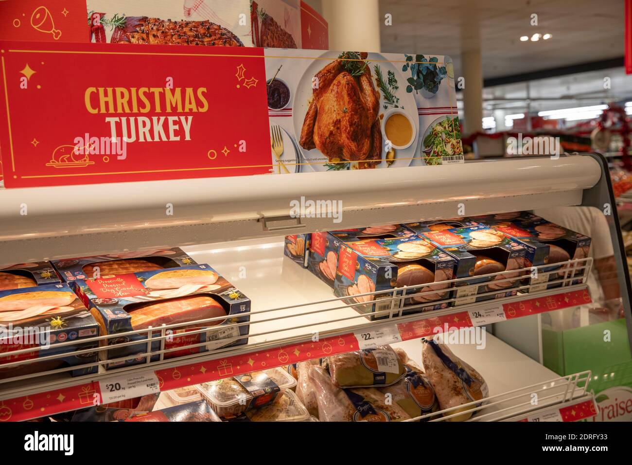 Christmas turkey turkeys for sale at a Coles supermarket in Sydney ...