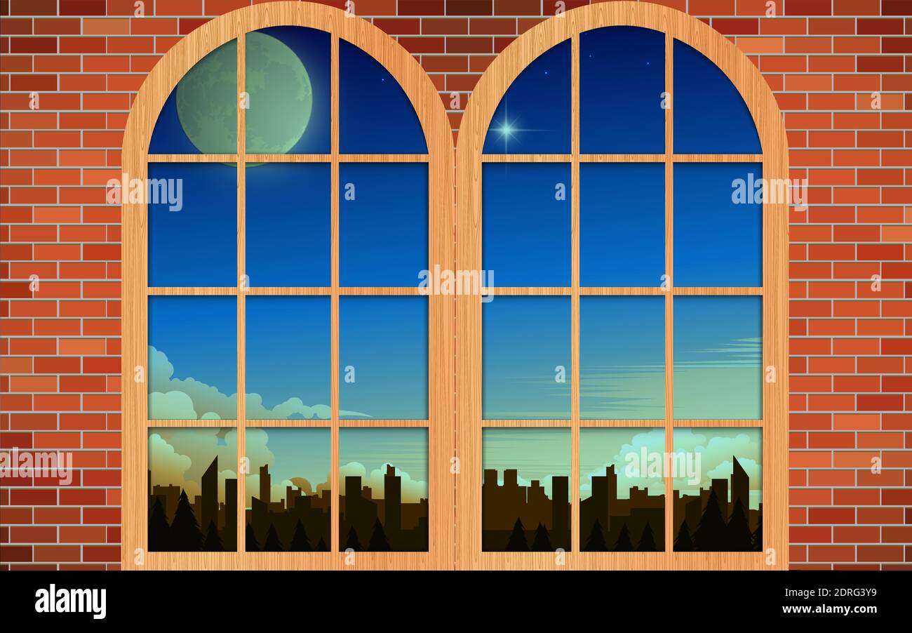 The glass house mountains in the morning Stock Vector Images - Alamy