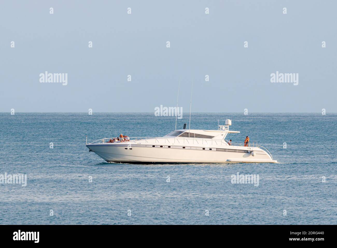 Speed boat cruising in the sea. Young people relaxing in a sea Stock ...