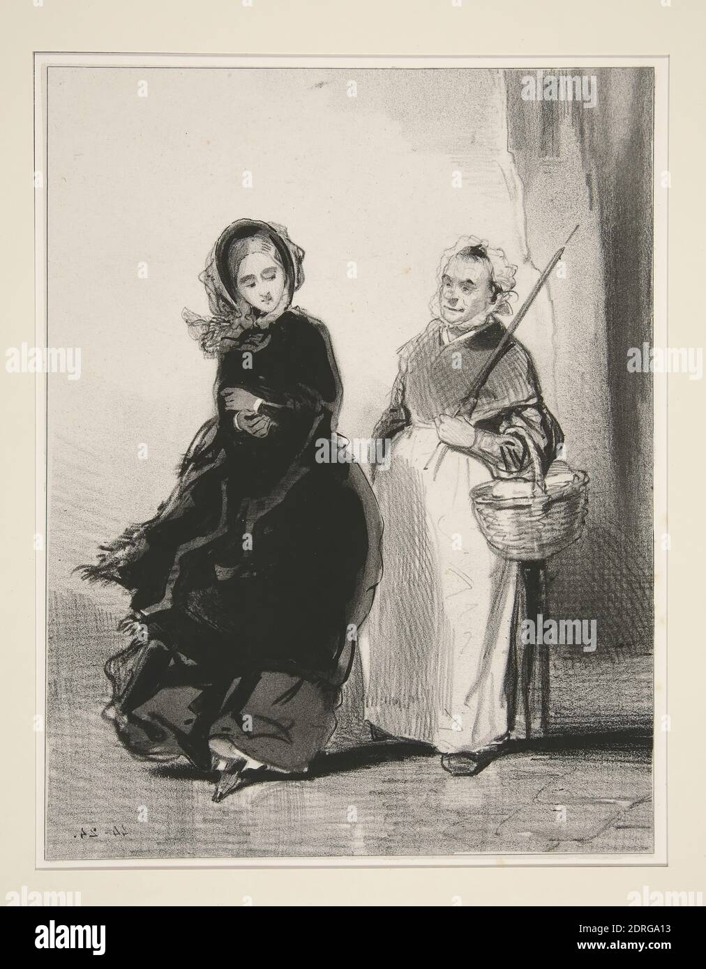 Artist: Paul Gavarni, French, 1804–1866, Au Marche, Lithograph, French ...