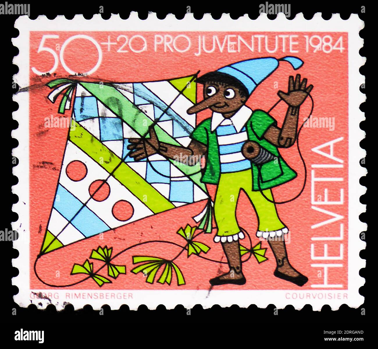 MOSCOW, RUSSIA - FEBRUARY 10, 2019: A stamp printed in Switzerland ...