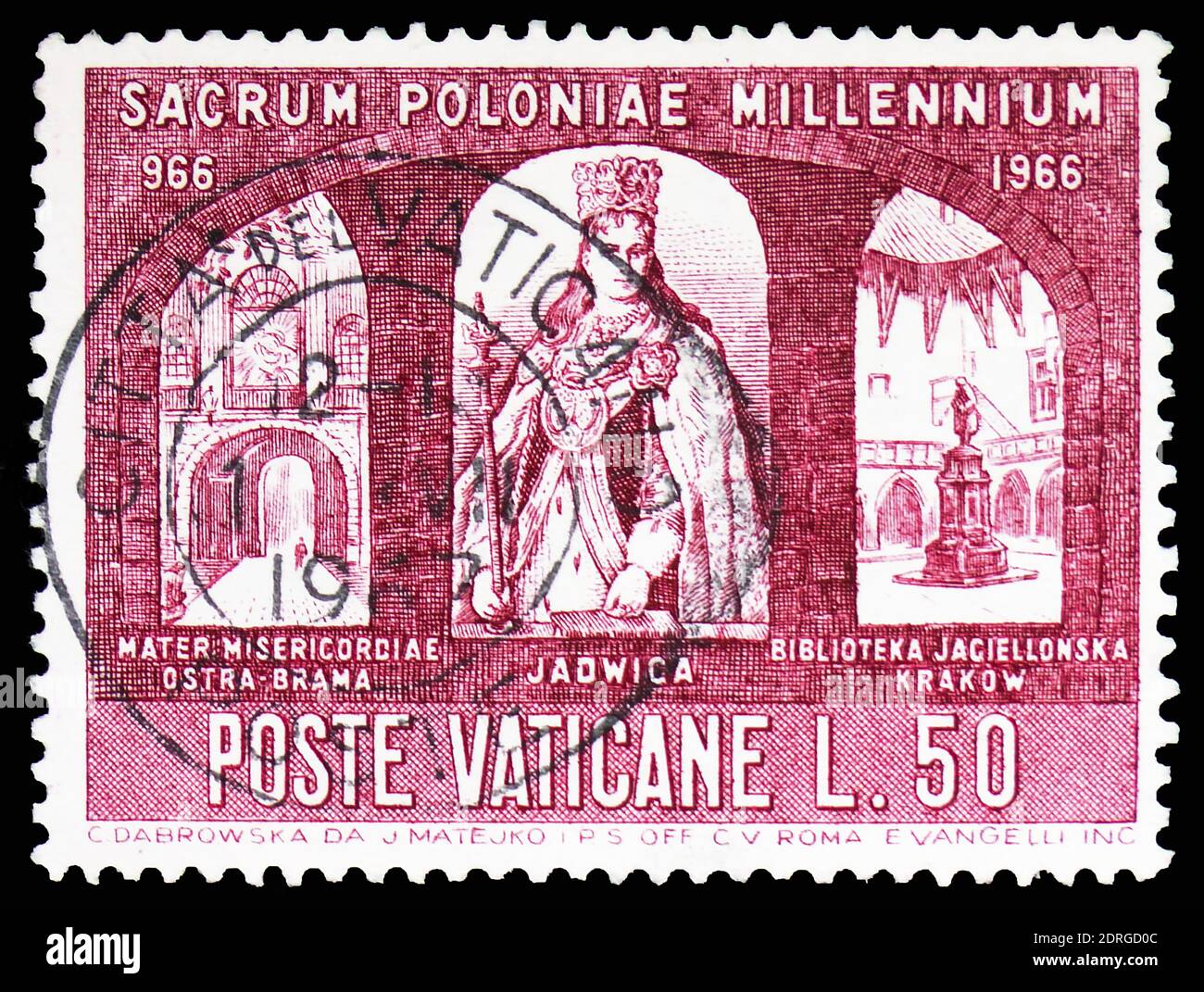 MOSCOW, RUSSIA - FEBRUARY 10, 2019: A stamp printed in Vatican shows ...