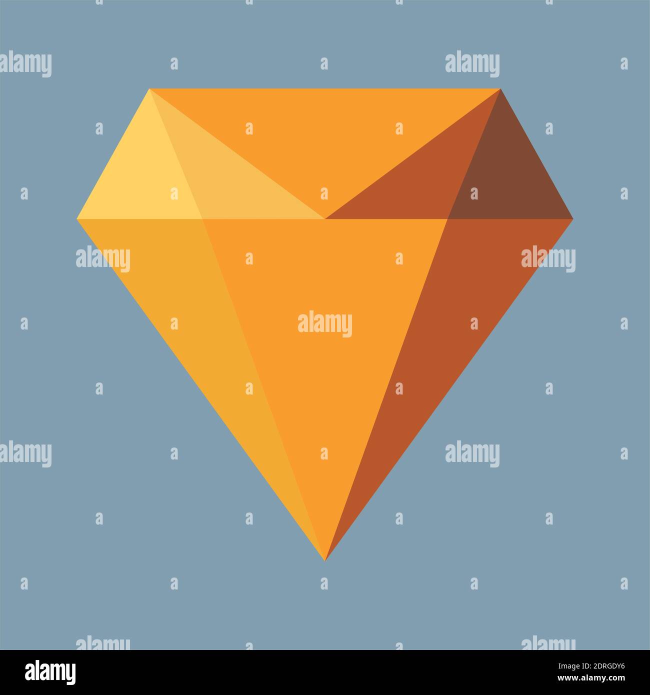 Diamond emerald flat illustration icon. Diamond emerald vector icon for ...