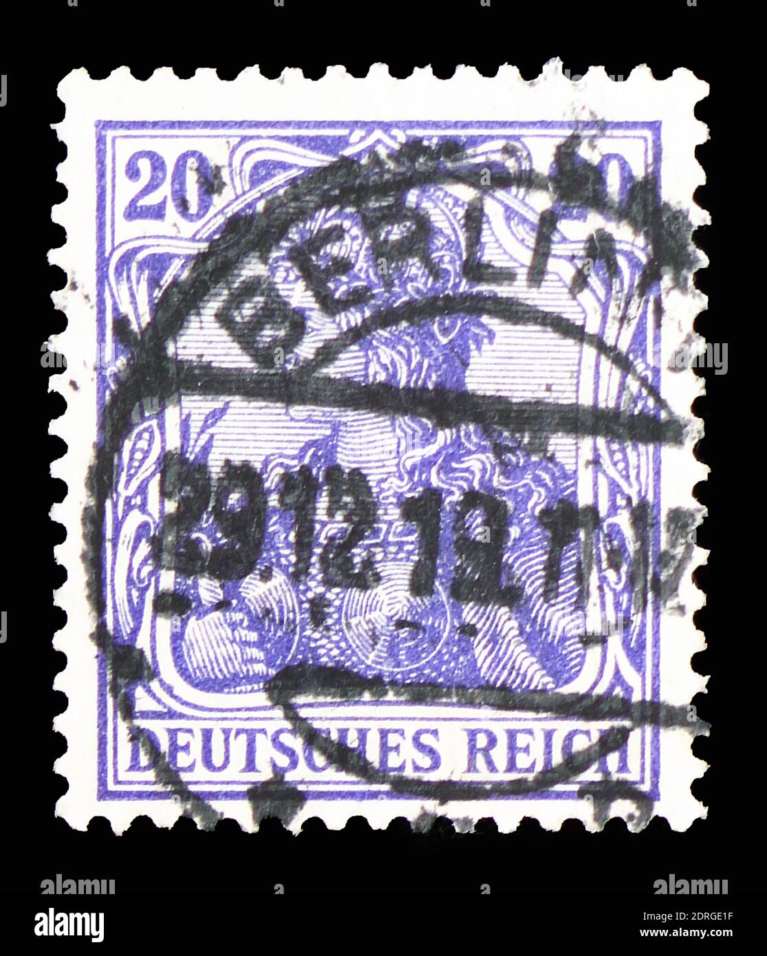 MOSCOW, RUSSIA - FEBRUARY 10, 2019: A stamp printed in German Realm ...