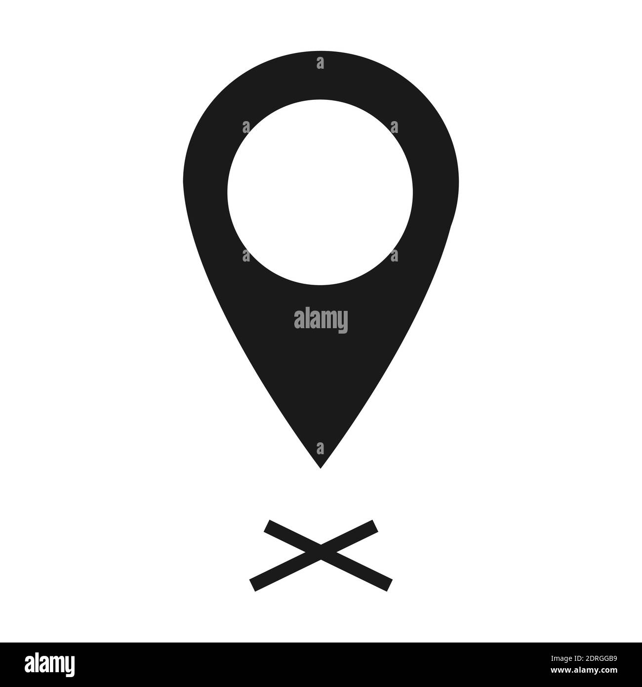 Location Icon Map Pointer Symbol Isolated On White Background Vector Web Button Stock Vector