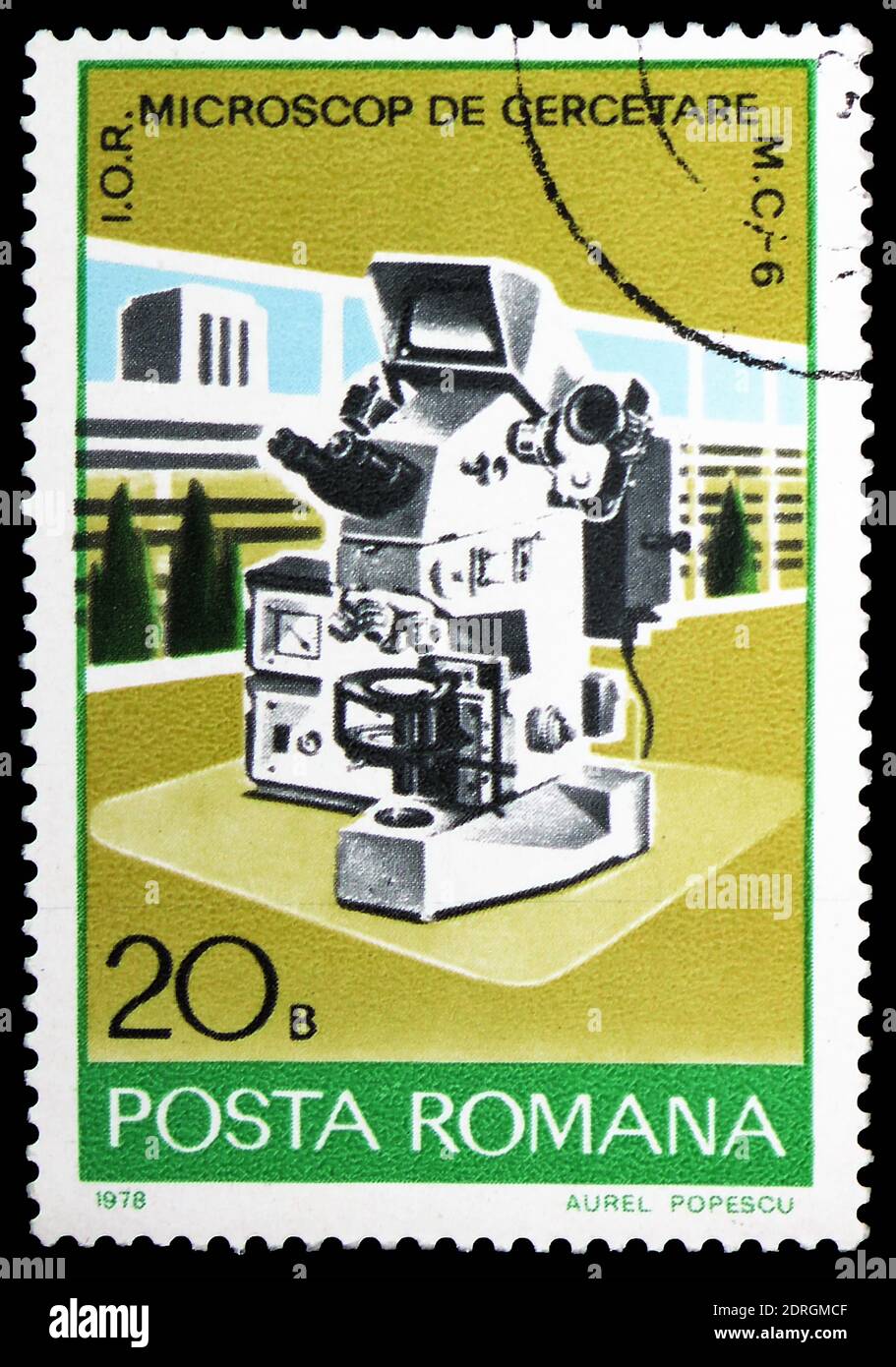 MOSCOW, RUSSIA - FEBRUARY 10, 2019: A stamp printed in Romania shows ...