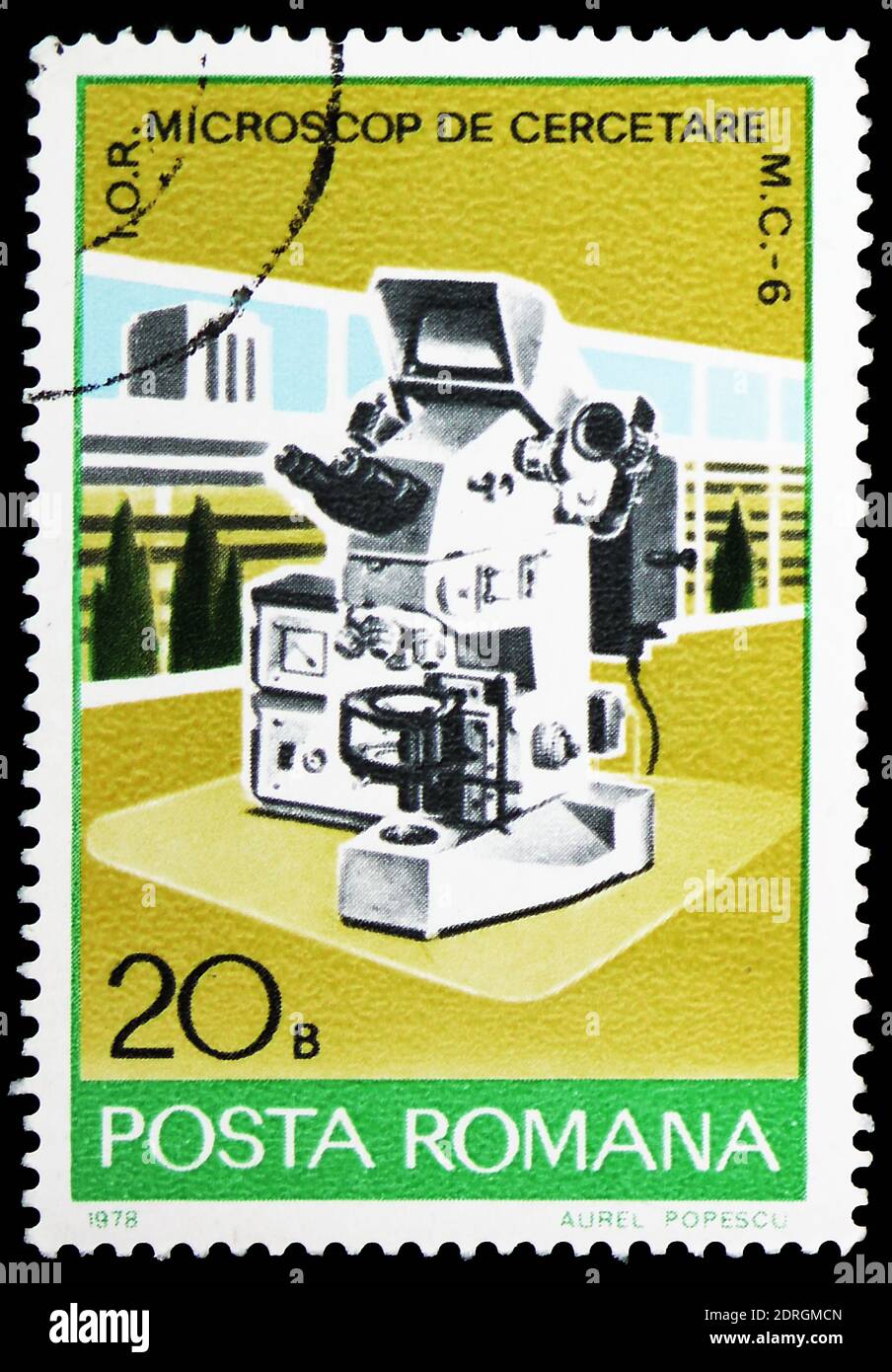 MOSCOW, RUSSIA - FEBRUARY 10, 2019: A stamp printed in Romania shows ...