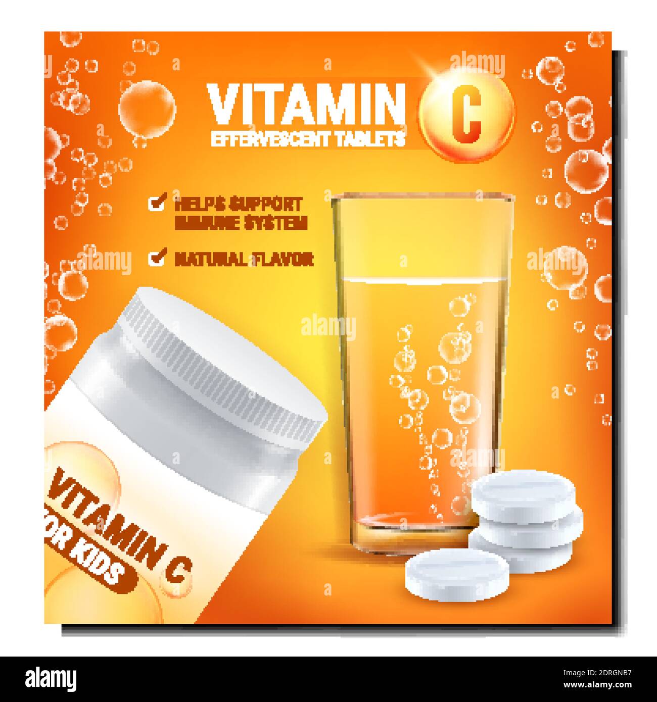 Vitamin For Kids Creative Promo Banner Vector Stock Vector Image & Art ...