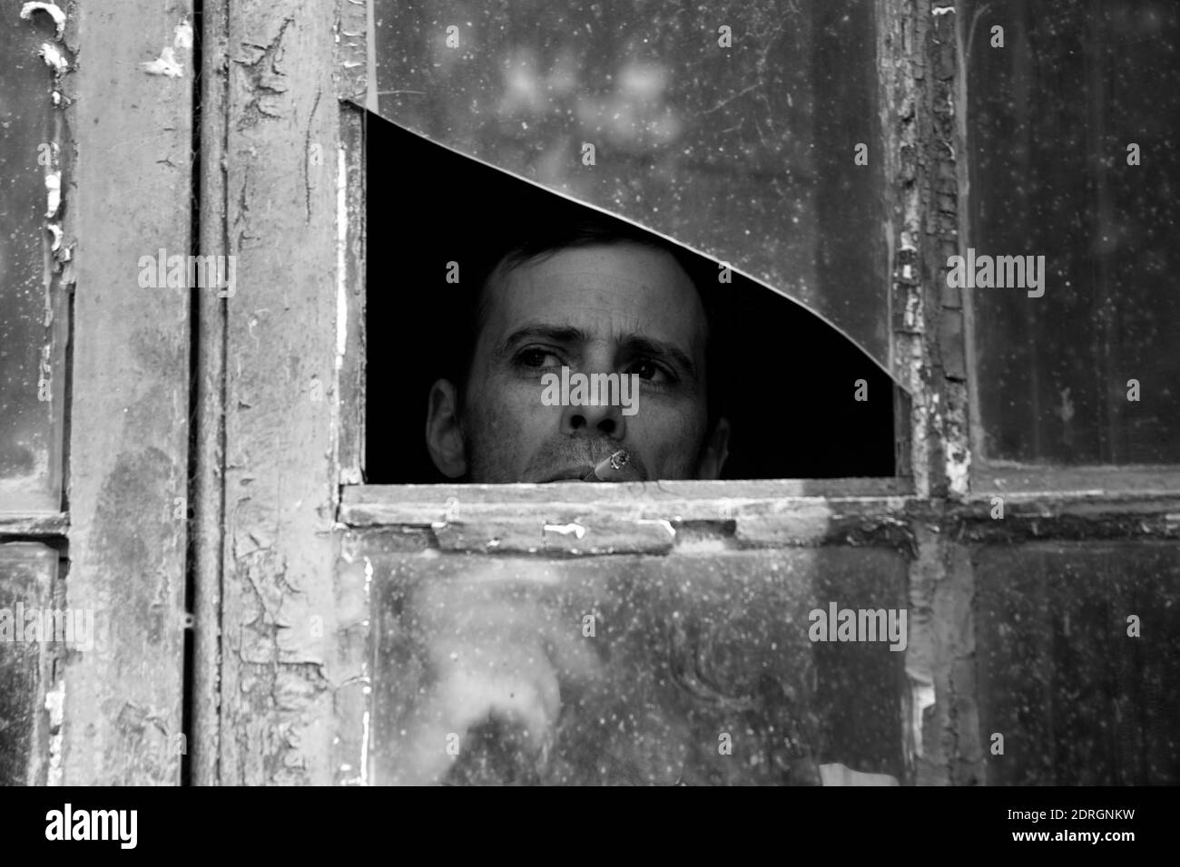 Broken down face Black and White Stock Photos & Images - Alamy