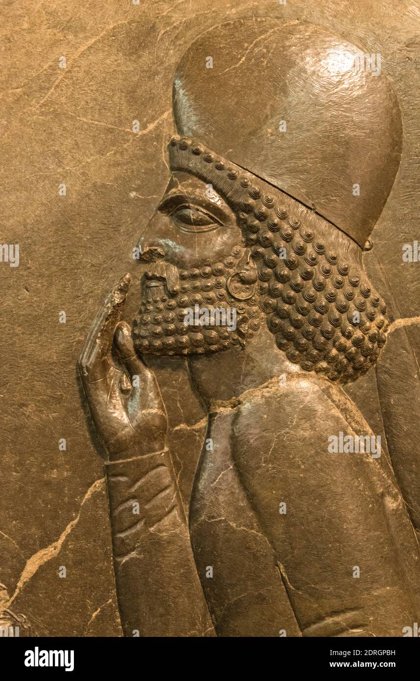 National Museum of Iran, Tehran, Iran. Relief from the Apadana Palace ...
