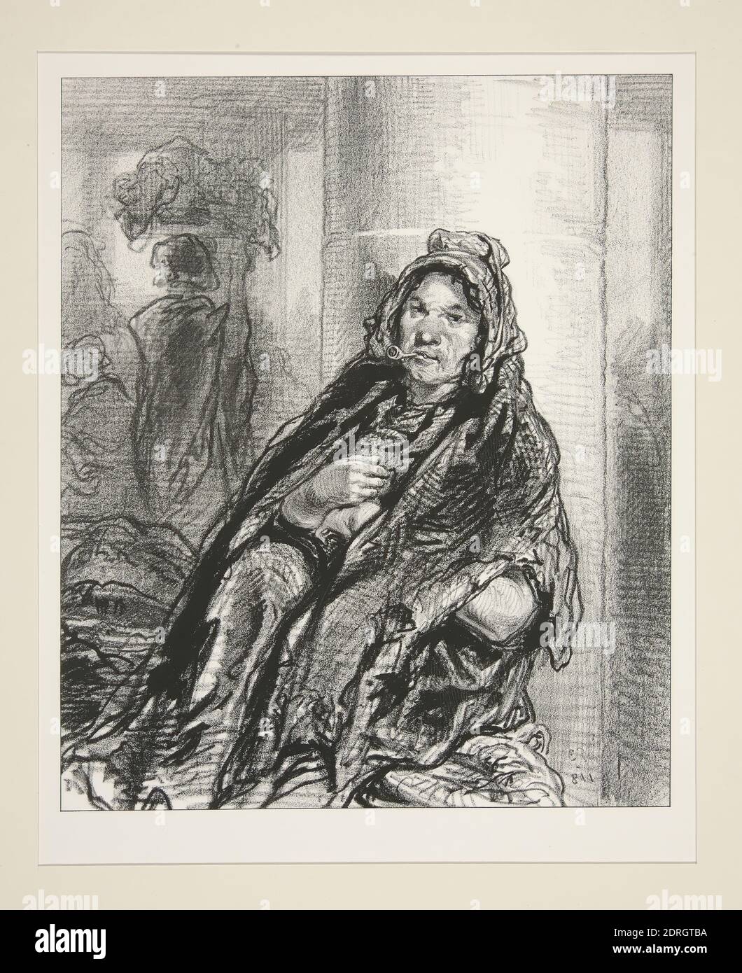 Artist: Paul Gavarni, French, 1804–1866, Portefaix., Lithograph, French ...
