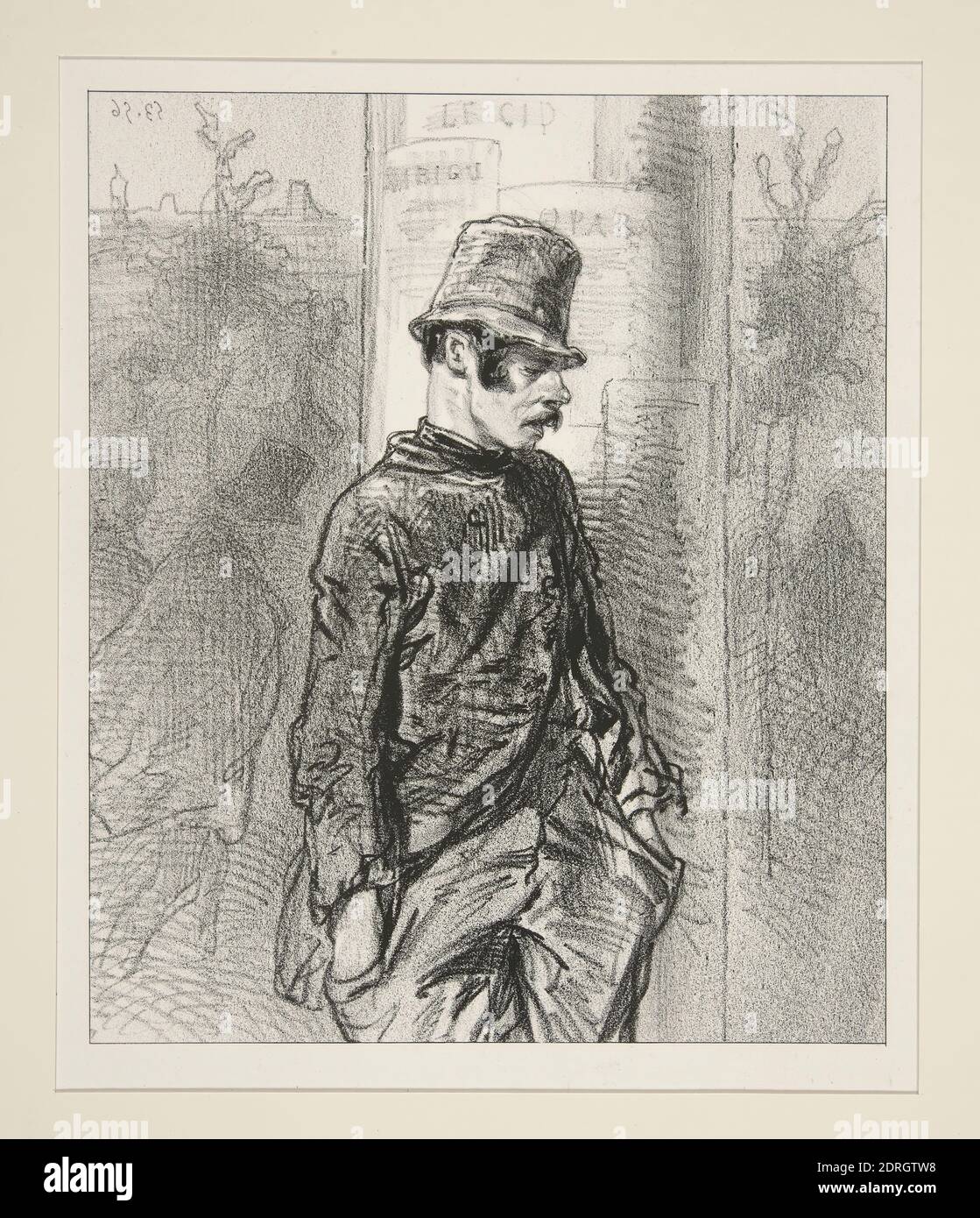 Artist: Paul Gavarni, French, 1804–1866, Sur le chemin de la cour d ...