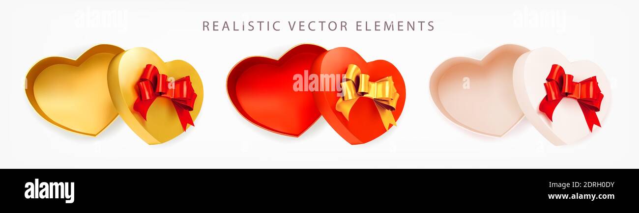 Red realistic heart on Stock Vector Images - Alamy