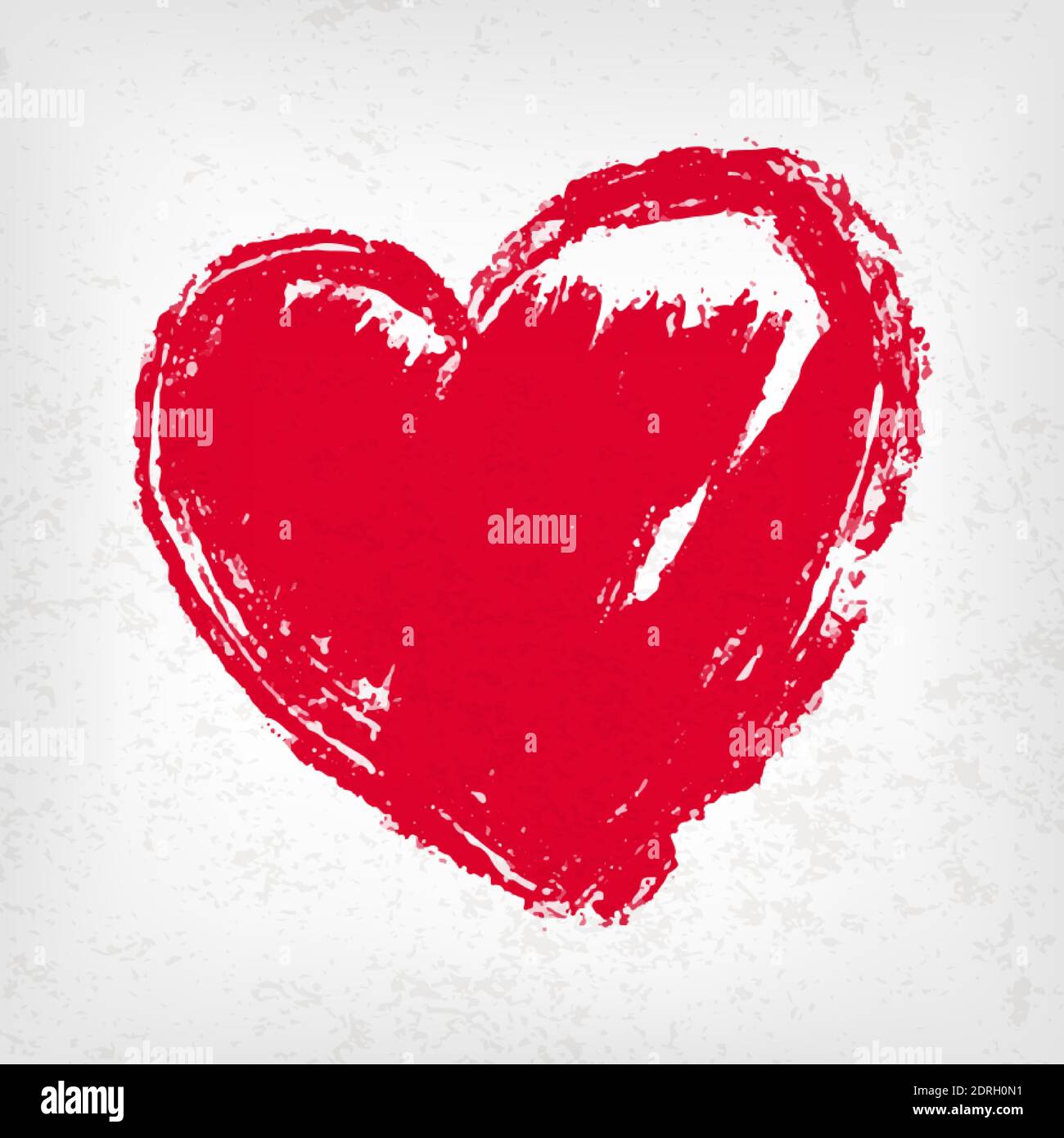 Beautiful red heart hand draw, vector element for your design Stock ...
