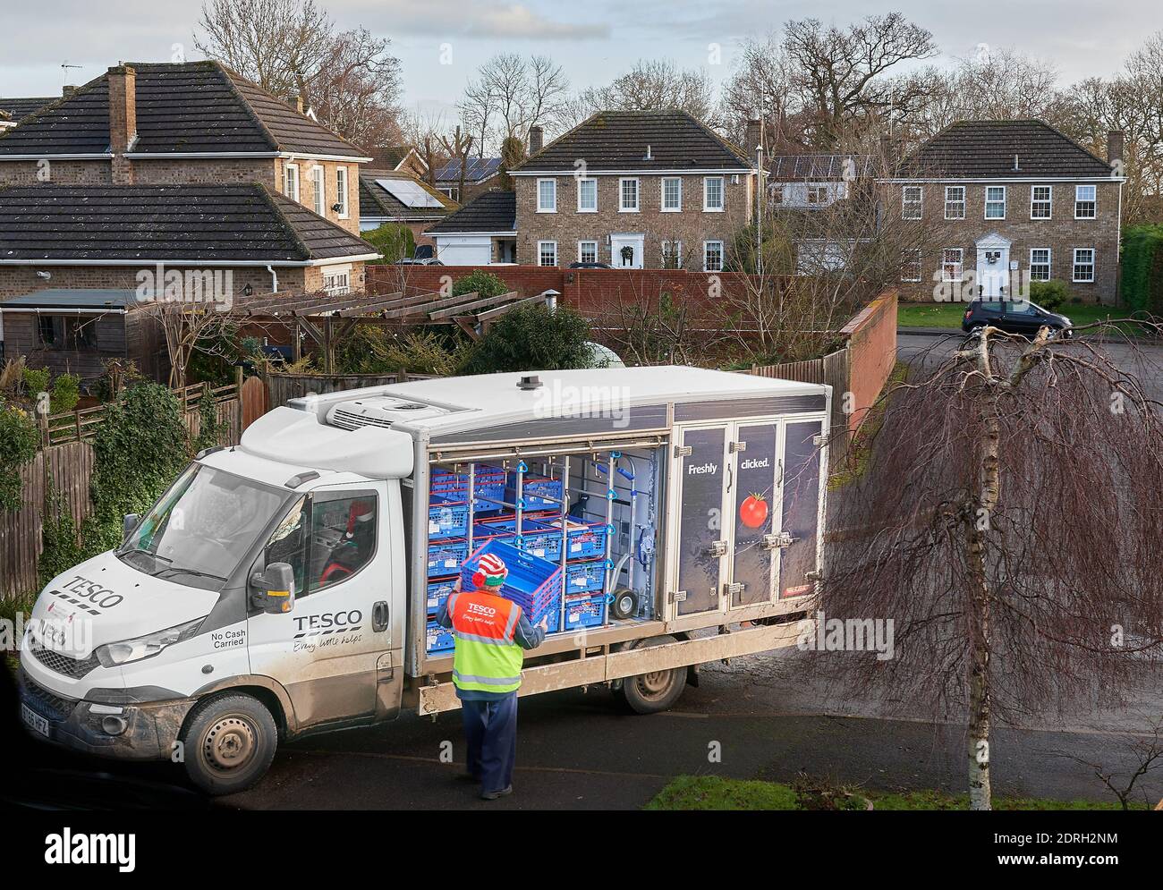 Tesco home delivery van hi-res stock photography and images - Alamy