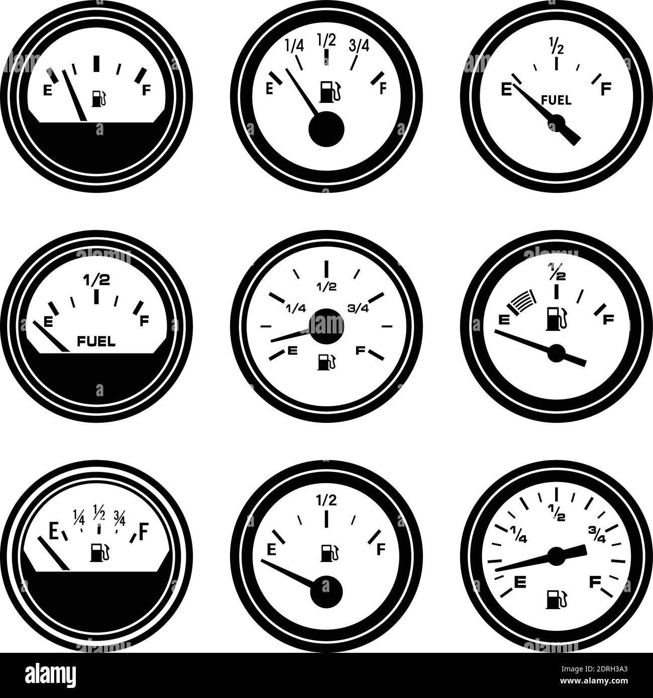 Car Dashboard Icons Stock Vector Images - Alamy