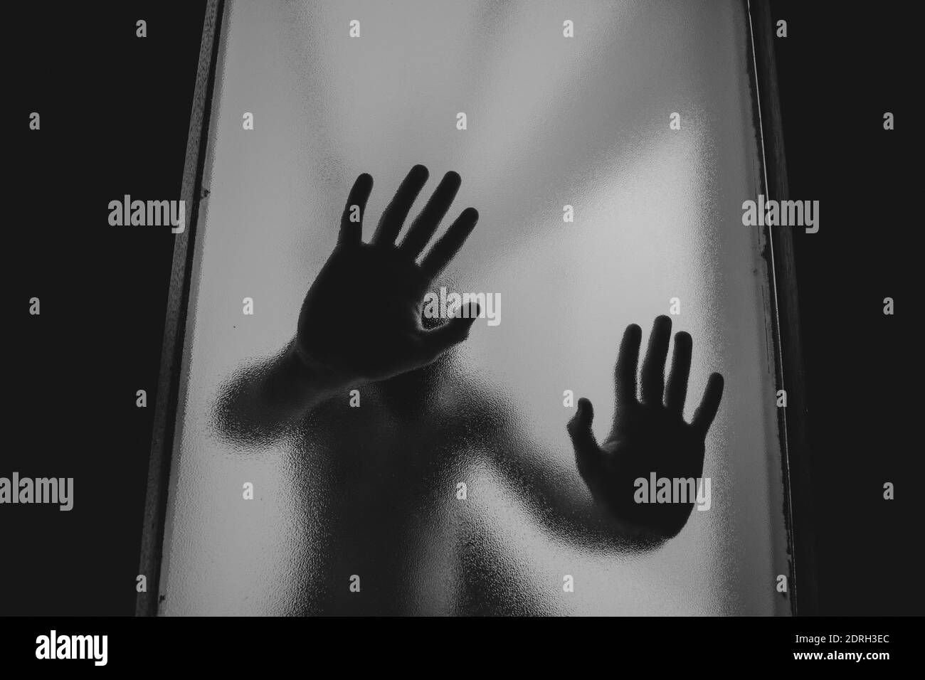 Woman silhouette trapped Black and White Stock Photos & Images - Alamy