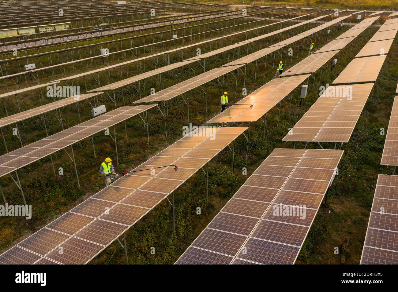 An aerial view of Centralized Photovoltaics Project Industrial Park in ...